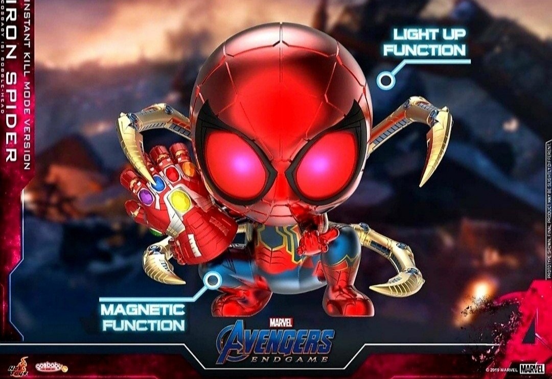 MISB Hot Toys Cosbaby Light Up & Magnetic Function Iron Spider ...