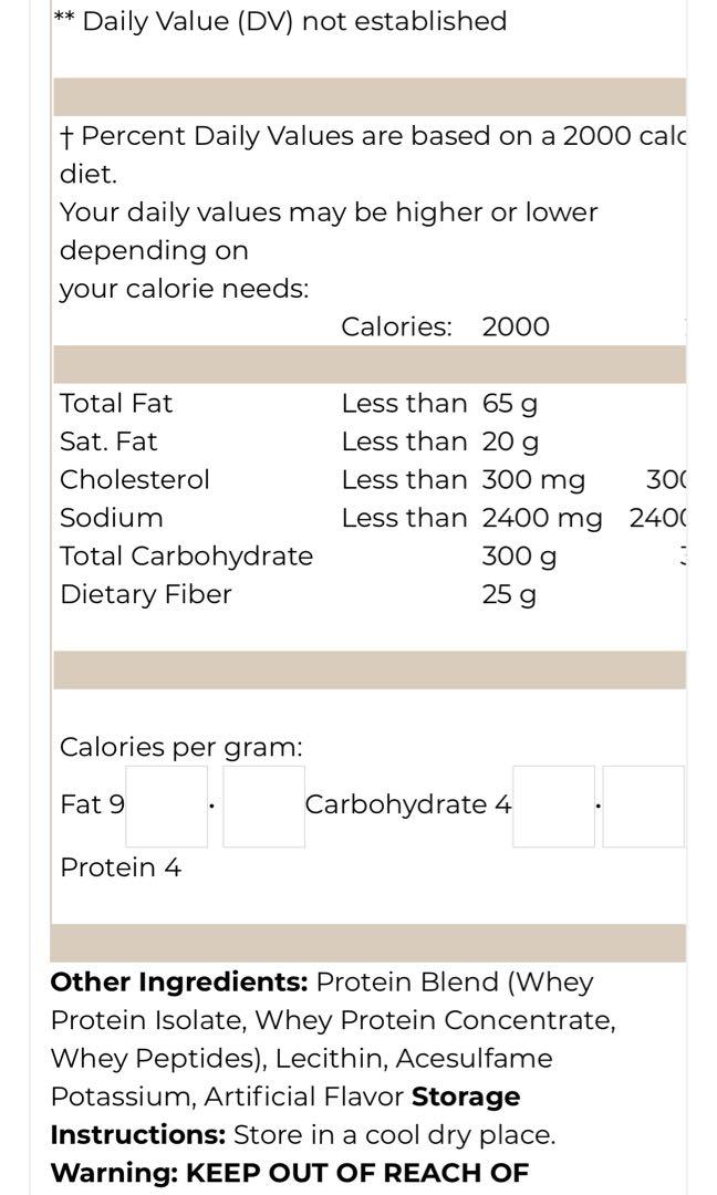 ONS 100% whey gold protein (5lbs), Health & Nutrition, Health ...