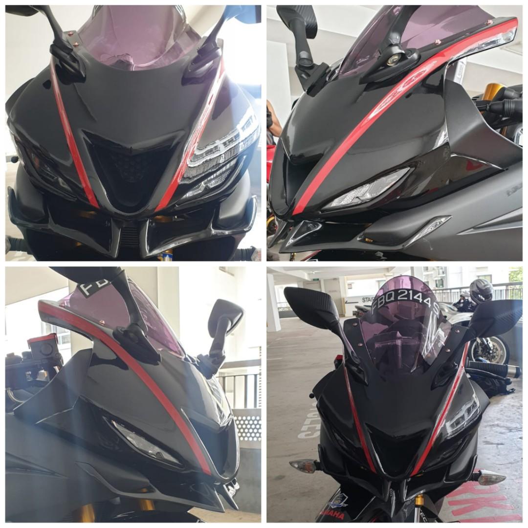 [R15 V3] Mask R15 V3 Model R6 (without LED), Motorcycles, Motorcycle ...