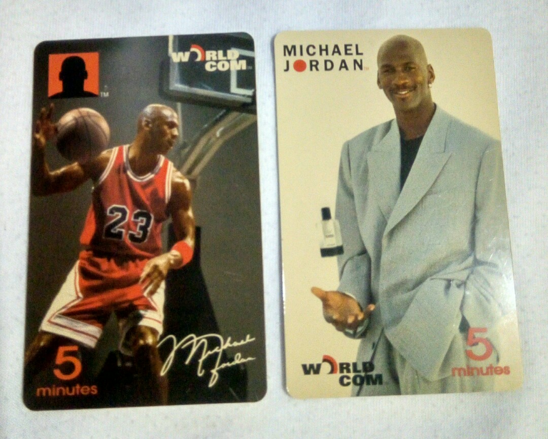 Rare Michael Jordan World Com phone cards, Hobbies & Toys, Memorabilia ...
