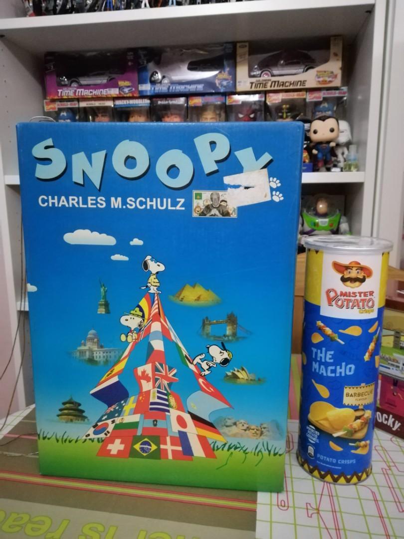 SNOOPY COLLECTABLE BOX 28 pcs 90s Collectible Vintage Around The World ...