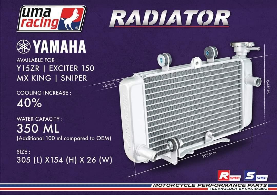 Yamaha Sniper Radiator Uma Racing, Motorcycles, Motorcycle Accessories ...