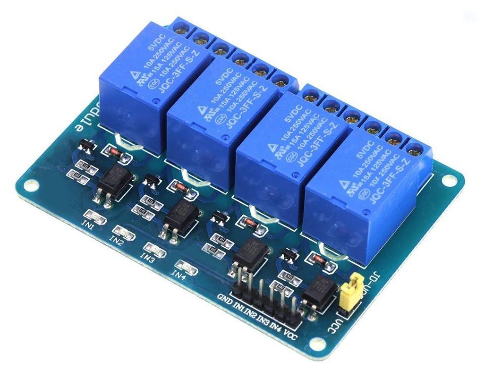 4-Channel Relay Switch Module with optocoupler isolation, Audio, Other ...