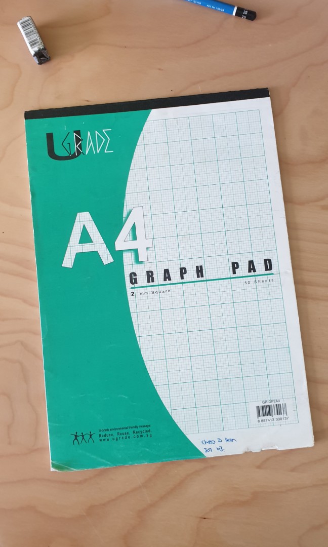 A4 Graph Paper Pad, Hobbies & Toys, Stationery & Craft, Stationery ...