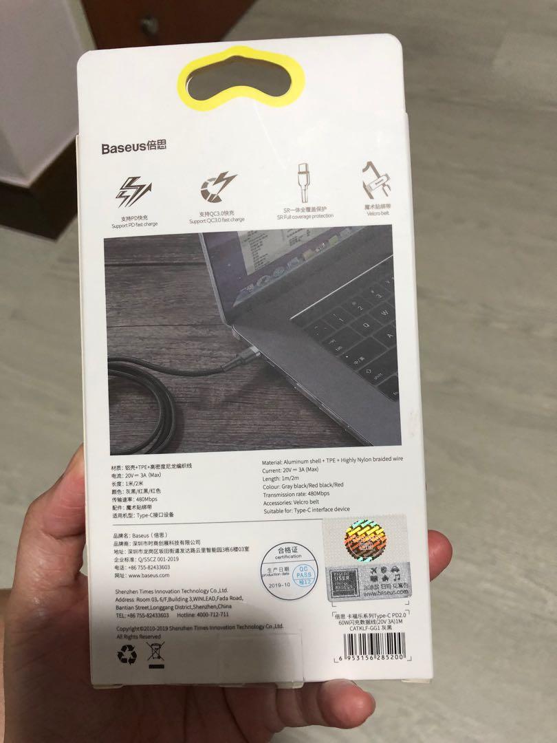 Baseus cable (Free NORMAL posting), Mobile Phones & Gadgets, Mobile ...