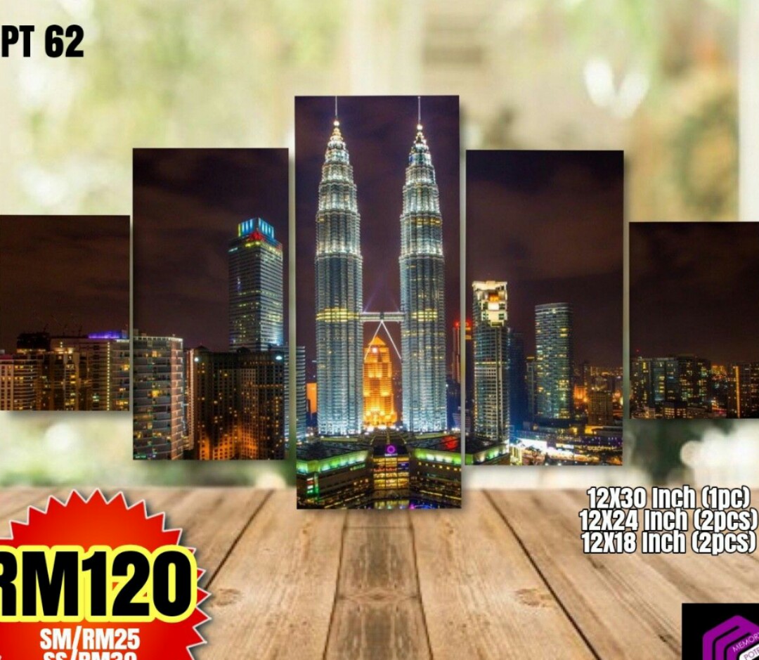 Canvas frame klcc, Furniture & Home Living, Home Decor, Frames ...