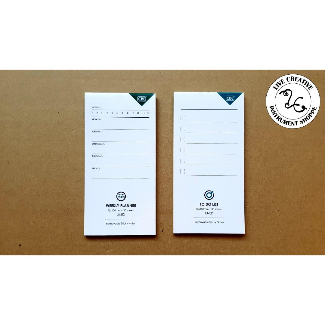 CBE Removable Sticky Notes - To do list/ Weekly Planner, Hobbies & Toys ...