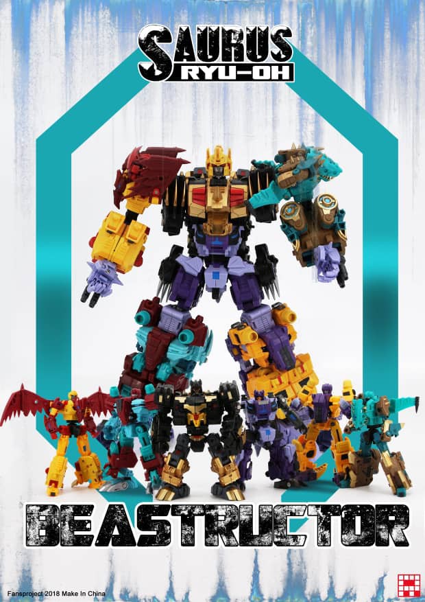 Fansproject Transformers LER-08 Saurus Ryu-Oh Beastructor Combiner ...