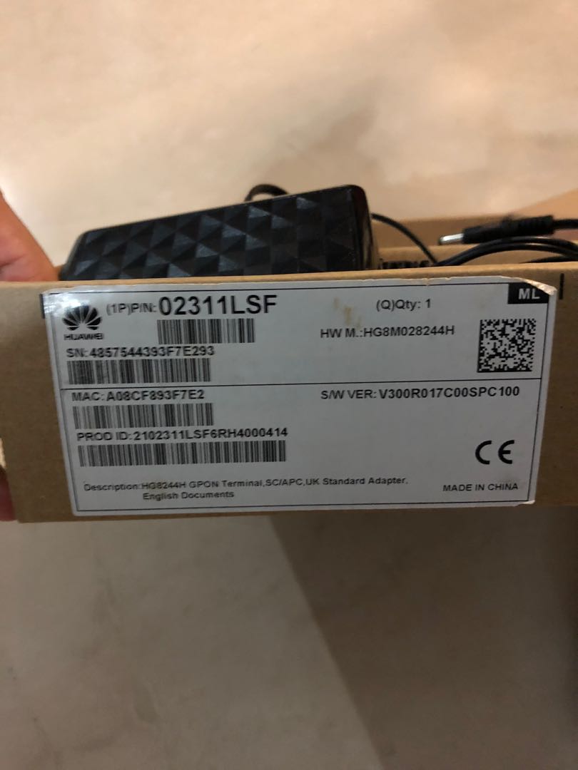 Huawei Optical Network Router (Singtel), Electronics, Computer Parts ...