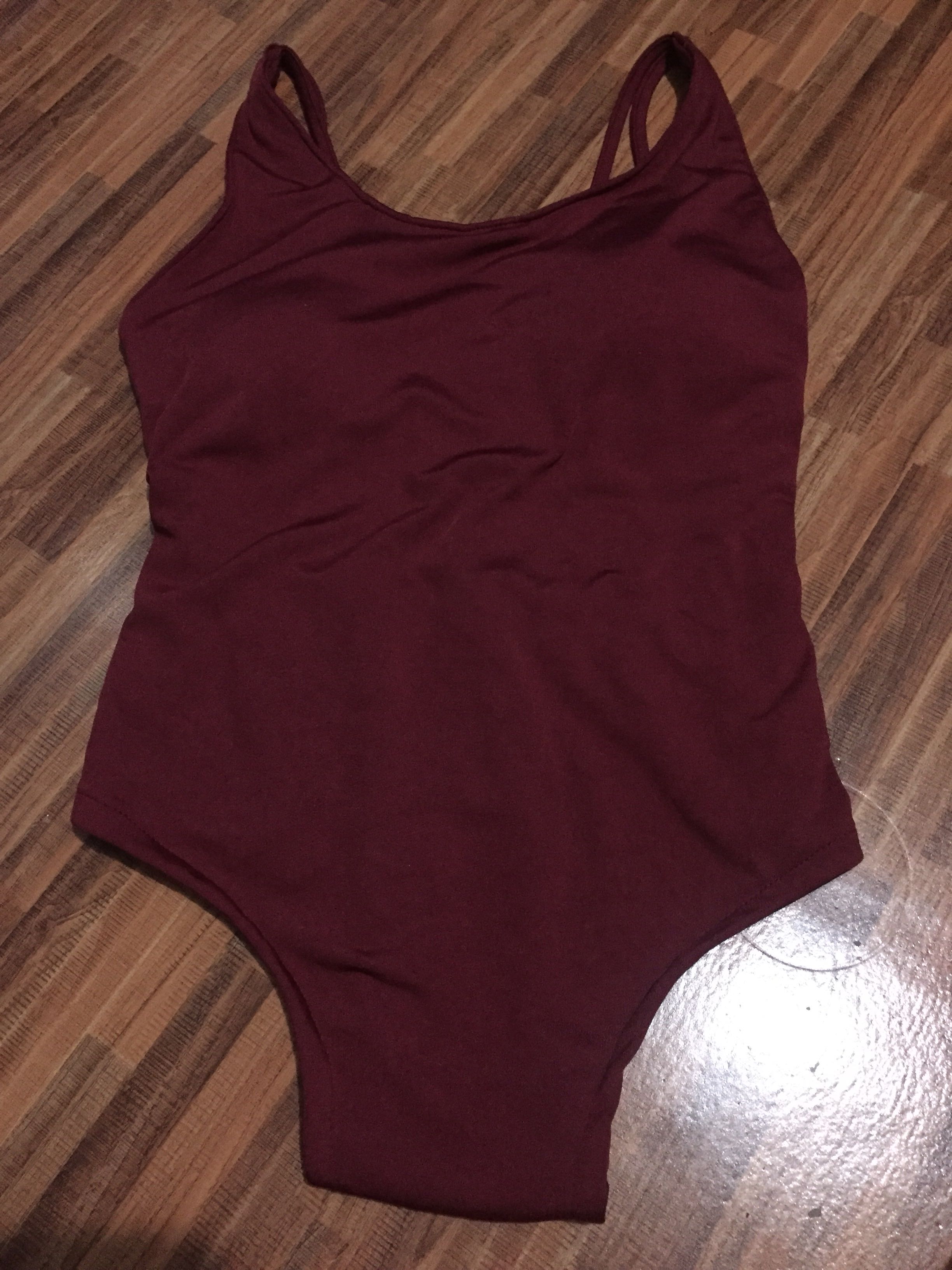 Maroon Swimsuit Womens Fashion Tops Sleeveless On Carousell
