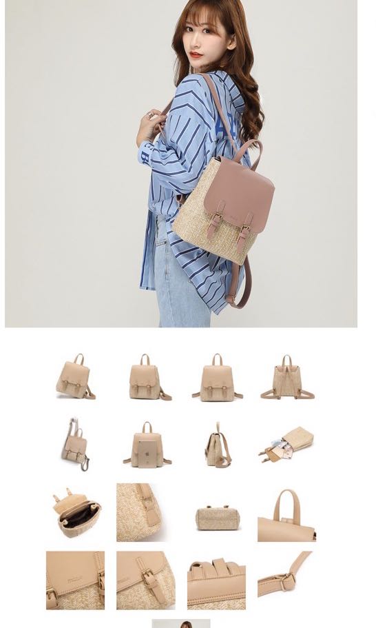 Mizzue - Tinisha Osden(Tan) backpack small, Women's Fashion, Bags ...