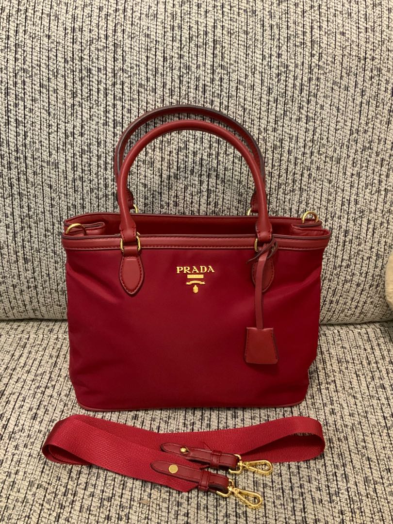 Prada 2way nylon bag, Luxury, Bags & Wallets on Carousell
