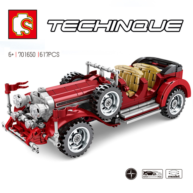 Sembo Block Classic Retro Vintage Car Banz Benz Vehicle Model Block ...
