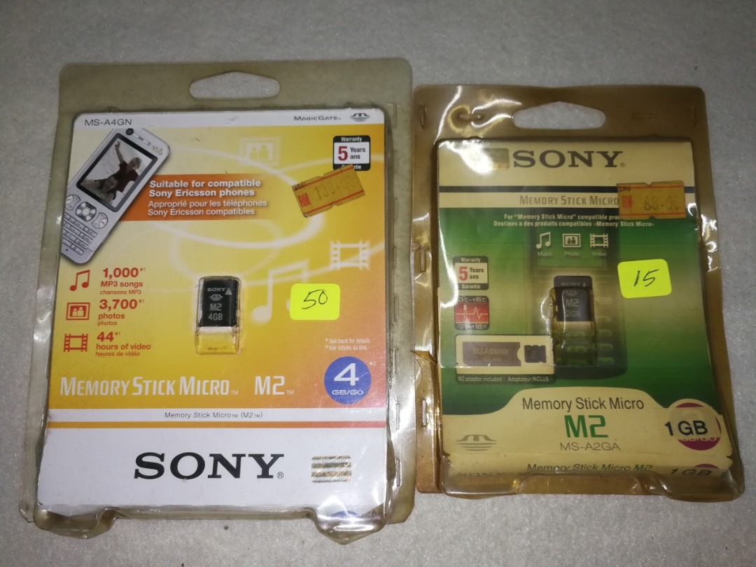 Sony M2 4gb+2gb memory card, Mobile Phones & Gadgets, Mobile & Gadget Accessories, Other Mobile ...