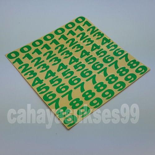 Sticker Nomor Angka Font Arial Hijau Size 0.9cm X 1.4cm Angka 1 2 3 4 5 ...