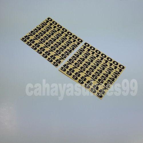 Sticker Nomor Angka Font Arial Hitam Metalik Size 0.8cm x 1.2cm Angka 1 ...