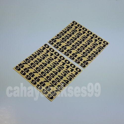 Sticker Nomor Angka Font Arial Hitam Metalik Size 0.8cm x 1.2cm Angka 1 ...
