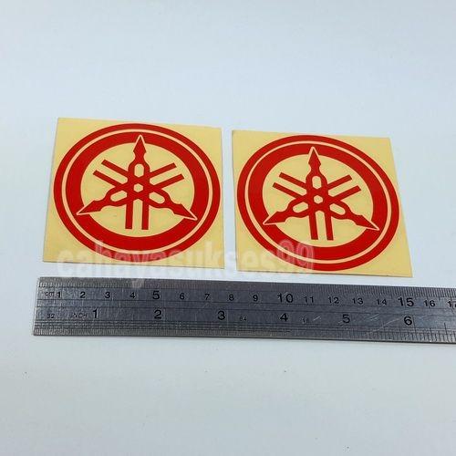 Sticker Yamaha Cutting Sticker Motor Logo YAMAHA Merah Reflective Bulat ...