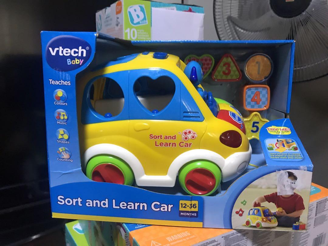 V Tech Sort n Learn Car, Babies & Kids, Infant Playtime on Carousell