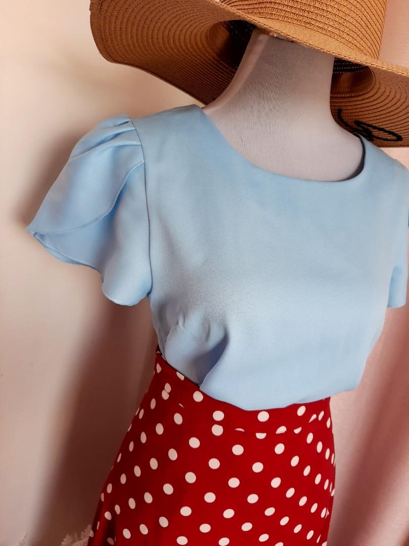 VINTAGE POLKA SET, Women's Fashion, Dresses & Sets, Sets or Coordinates ...