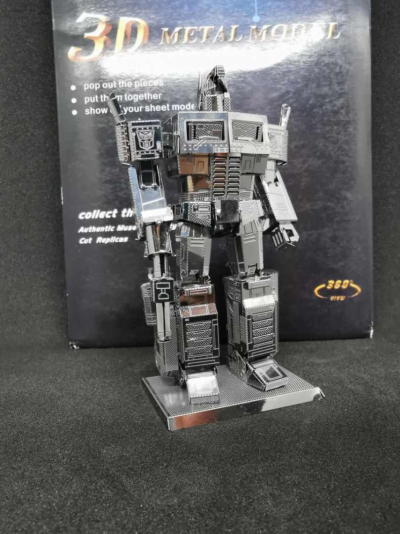3d metal puzzle Optimus Prime Mini silver, Hobbies & Toys, Toys & Games ...