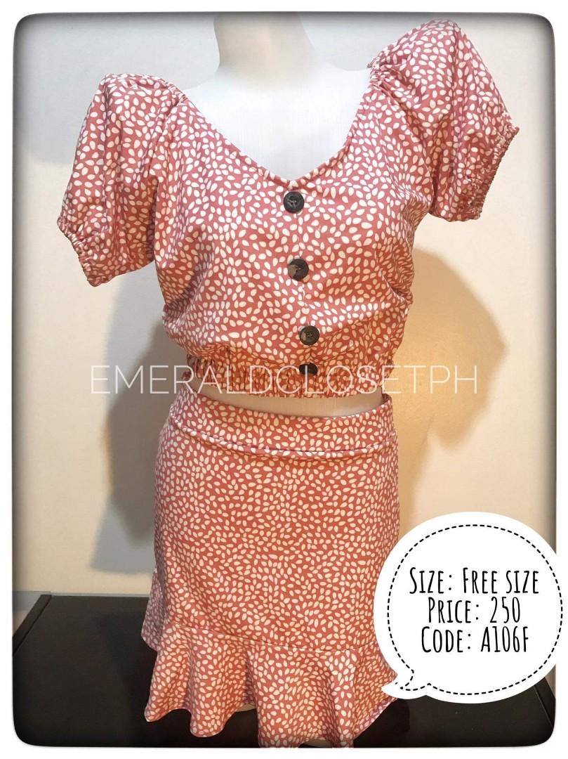 Terno Blouse and Skirt, Women's Fashion, Bottoms, Skirts on Carousell