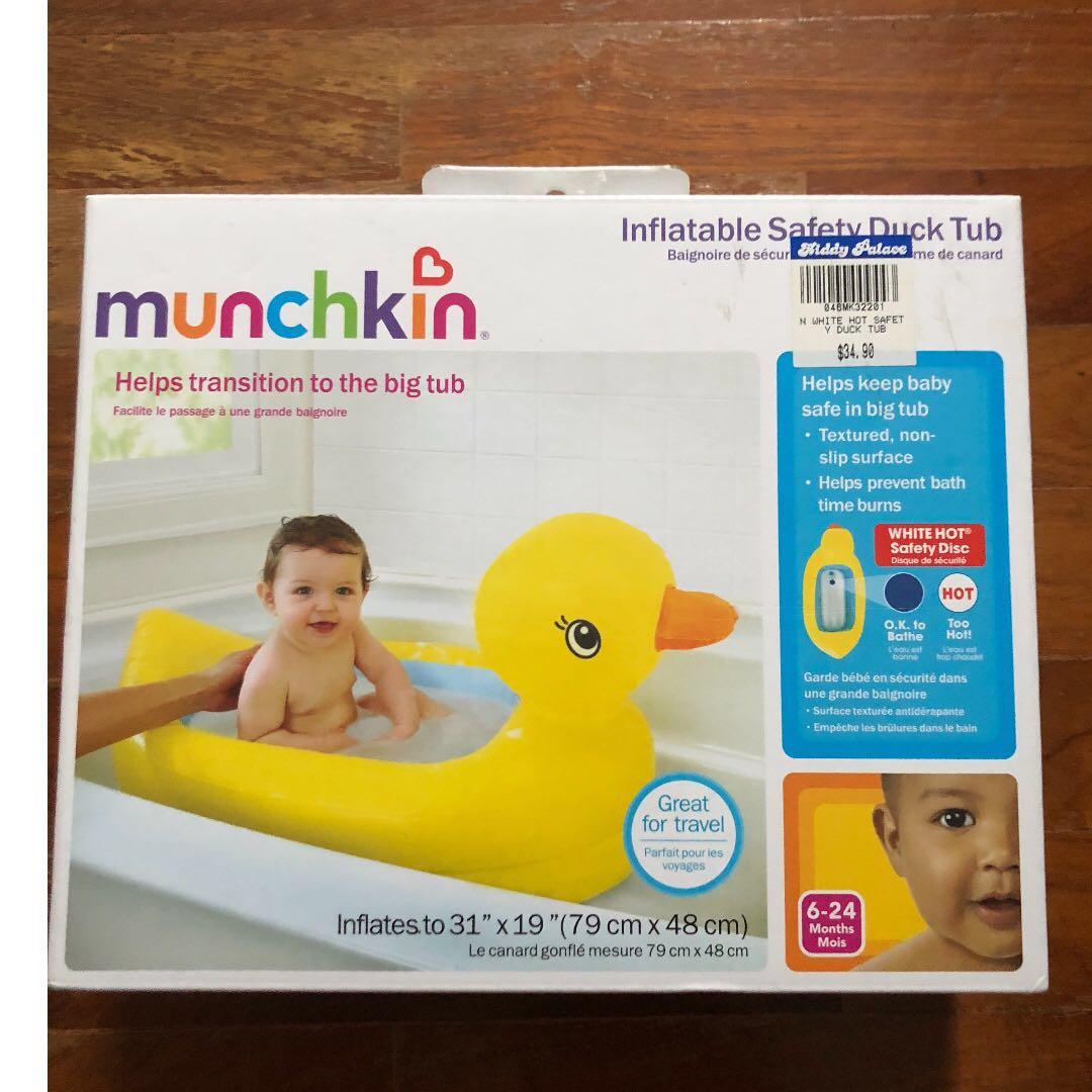Brand new munchkin inflatable safety duck tub, Babies & Kids, Infant ...