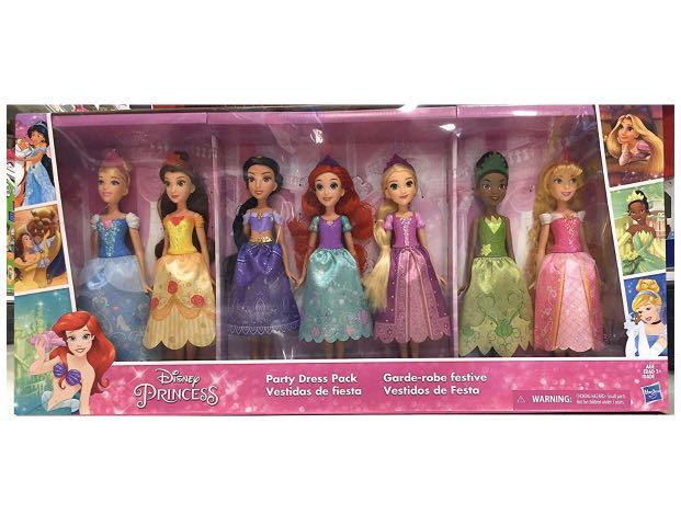 Disney Princess Party Dress Pack - Set of 7 Dolls, Babies & Kids ...