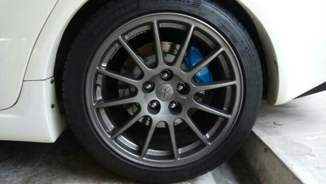 Mitsubishi Evo X stock Enkei rims, Car Accessories, Tyres & Rims on ...
