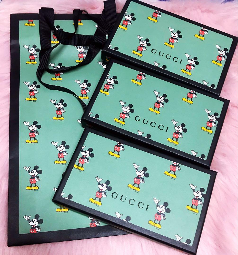Gucci X Mickey 2020 red packet (per PC), Luxury, Accessories on Carousell