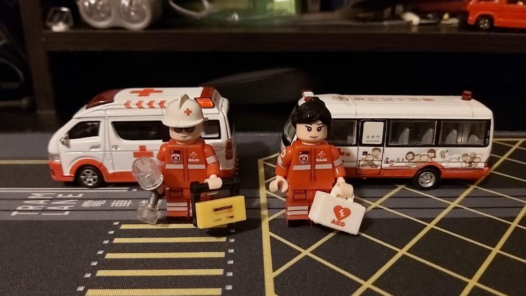 仿lego 澳門 紅十字急救義工隊 red cross first aid, 興趣及遊戲, 玩具 & 遊戲類 - Carousell
