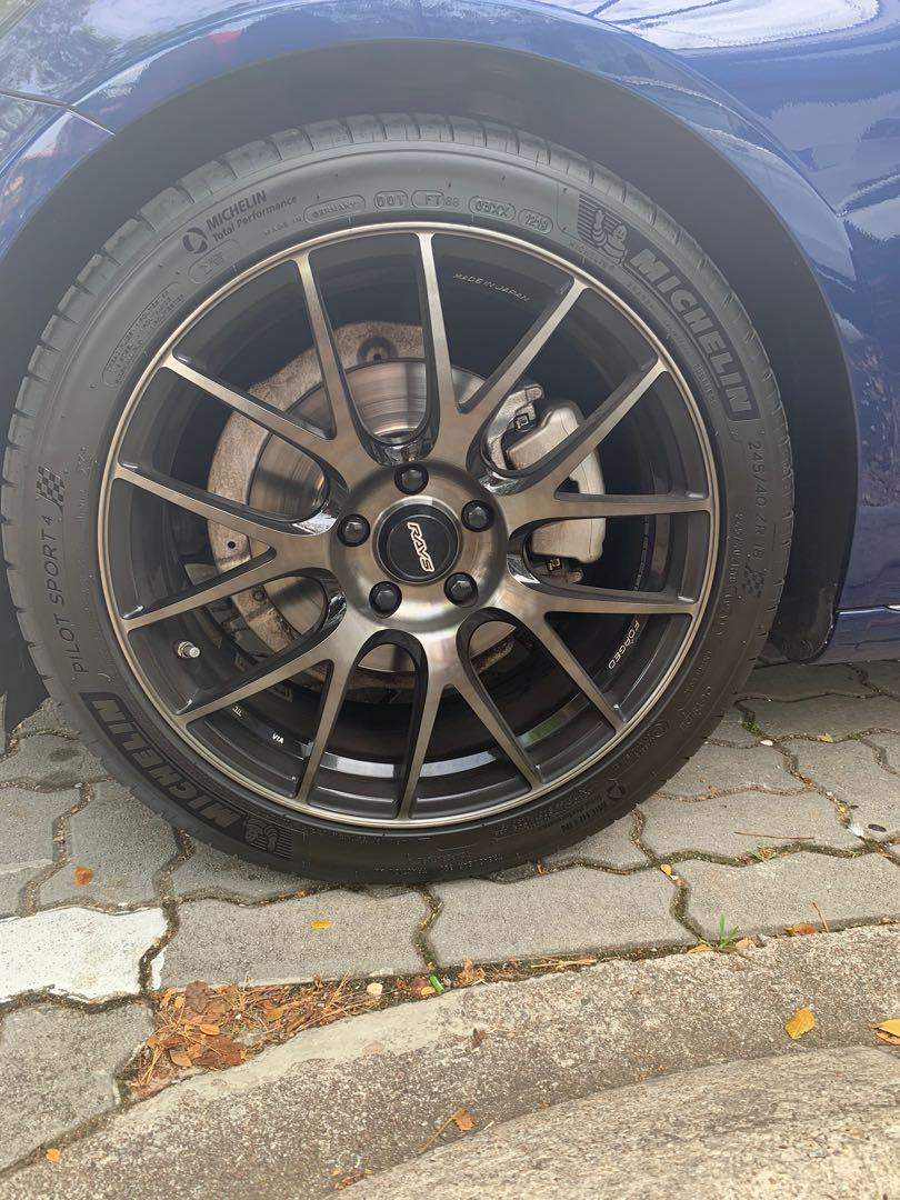 Rays Volk Racing G27, Car Accessories, Tyres & Rims on Carousell