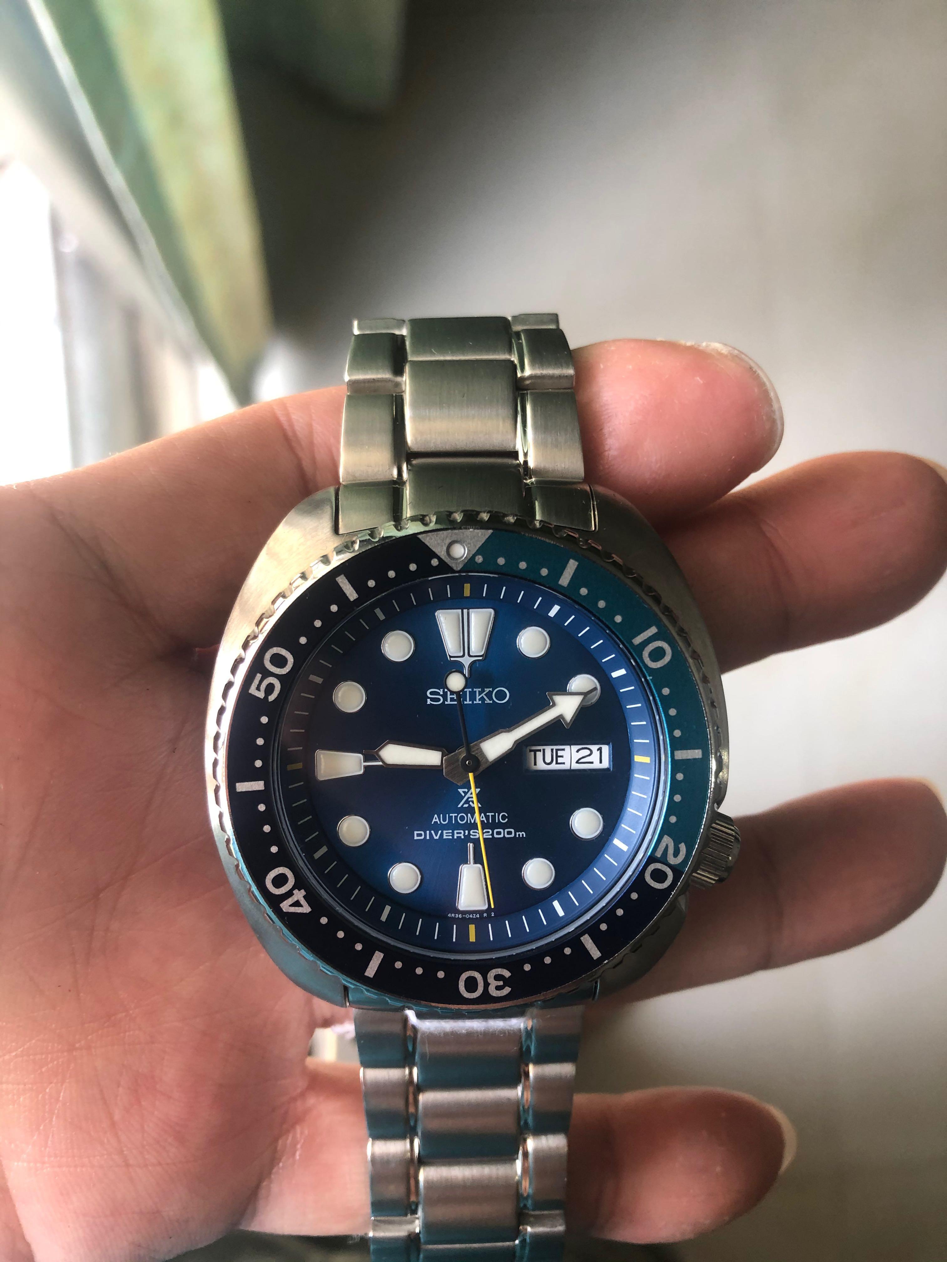 Seiko blue lagoon turtle limited edition, Men's Fashion, Watches ...