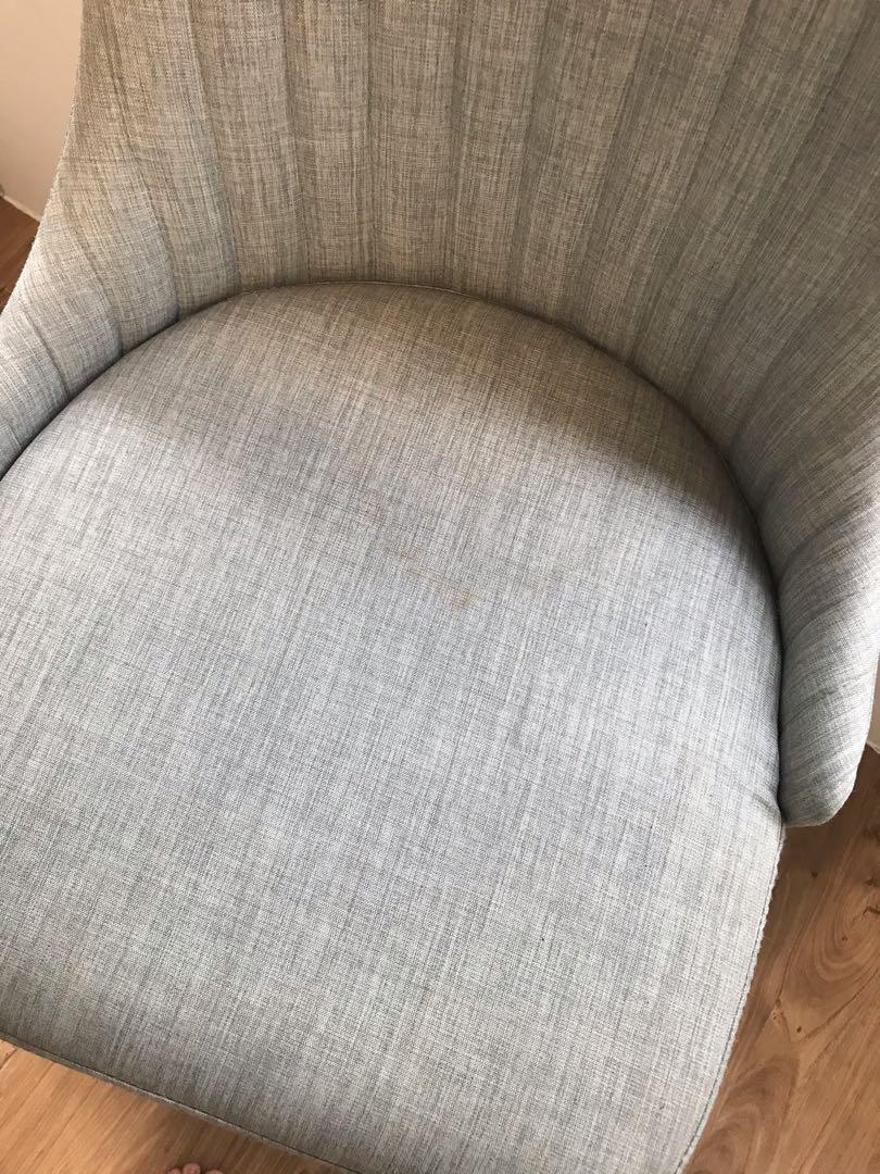 Shell-back Stitching Light Grey Counter Chair, Furniture & Home Living ...