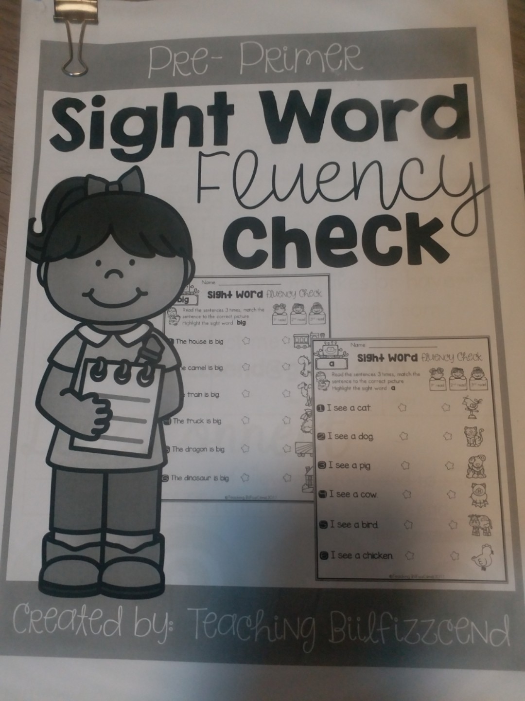 Sight word fluency check Pre-Primer, 興趣及遊戲, 書本 & 文具, 兒童書籍 - Carousell