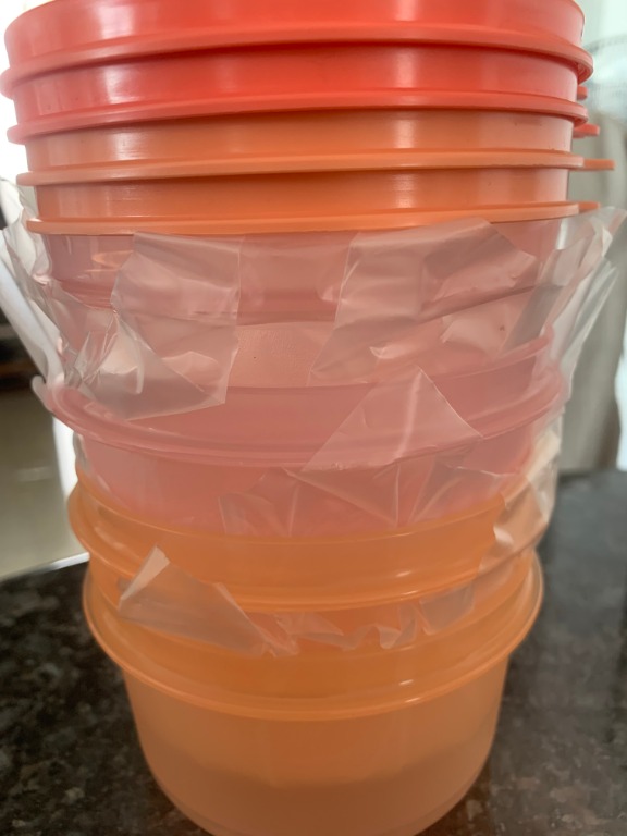 Tupperware round boxes with lids (4 pieces), Furniture & Home Living ...