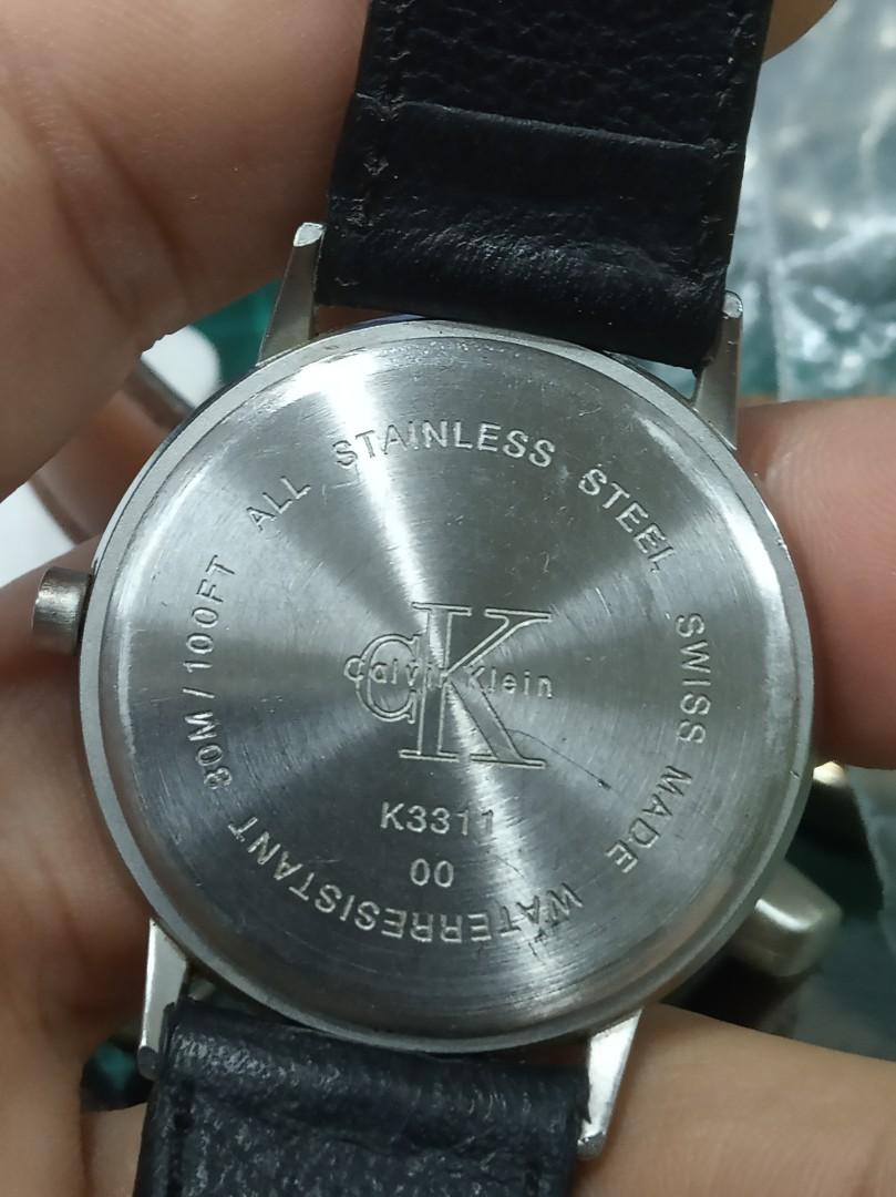 Vintage CK Calvin Klein gent swiss made watch, Men's Fashion, Watches ...