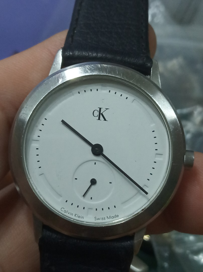 Vintage CK Calvin Klein gent swiss made watch, Men's Fashion, Watches ...