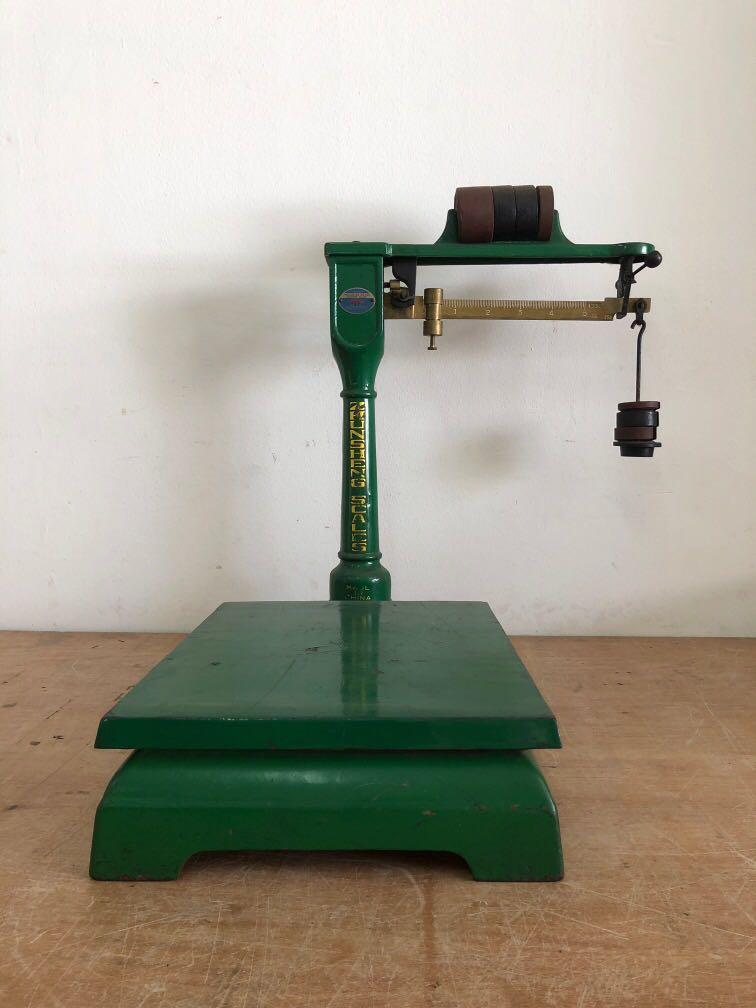 Vintage green weighing scale, Hobbies & Toys, Memorabilia ...