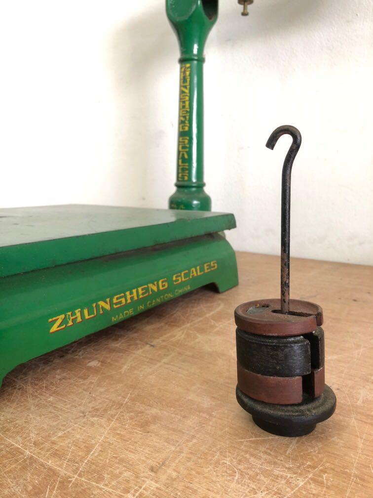 Vintage green weighing scale, Hobbies & Toys, Memorabilia ...