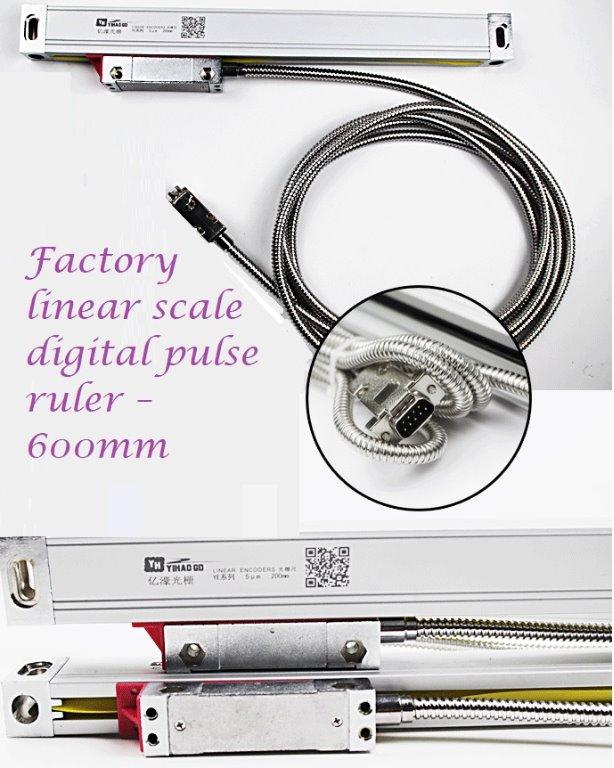 24V electronic ruler PLC grating scale displacement sensor – 600mm ...