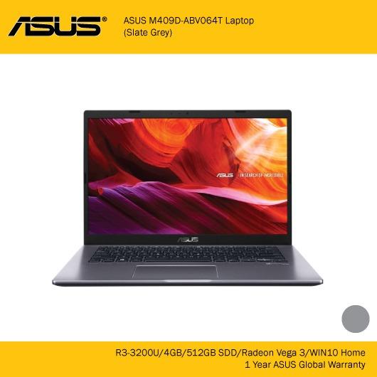 ASUS M409D-ABV064T Laptop (Slate Grey), Computers & Tech, Laptops ...