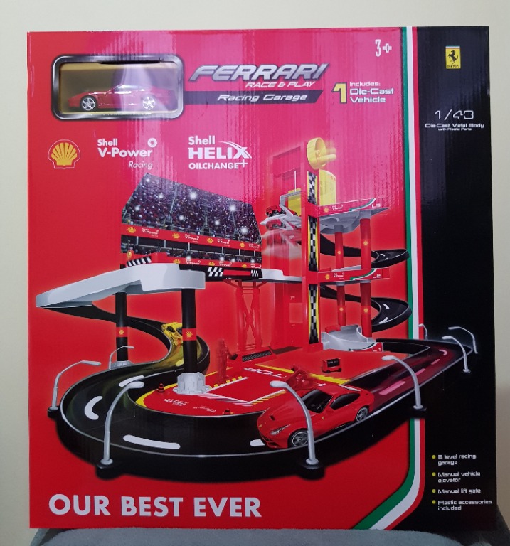 Bburago 1/43 Shell Ferrari Race and Play Racing Garage, Hobbies & Toys ...