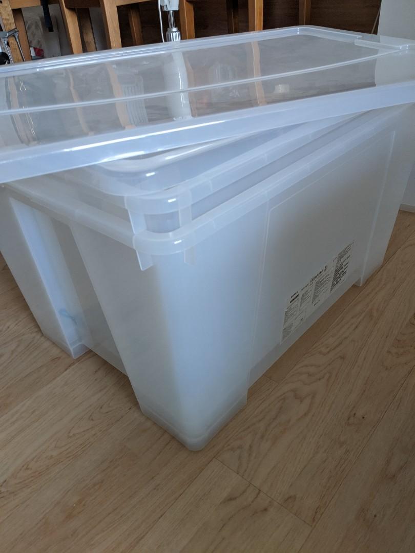 Ikea Samla Storage Box 130litre, Furniture, Shelves & Drawers on Carousell