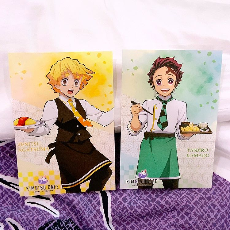 Kimetsu no Yaiba x Sweets Paradise Kimetsu Cafe Postcard Kamado Tanjiro ...
