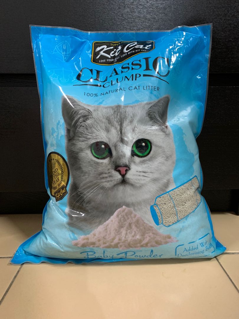 Kit Cat Classic Clump Cat Litter 10L Baby Powder, Pet Supplies, For ...