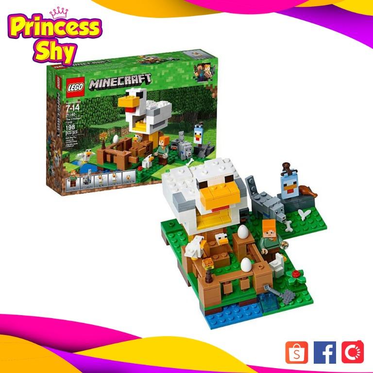 LEGO Minecraft The Chicken Coop 21140 Building Toy 198pcs, Hobbies ...