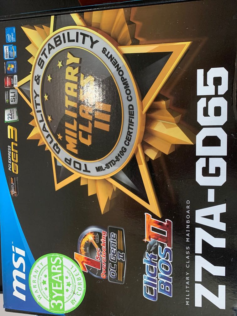 MSI gaming motherboard, Computers & Tech, Parts & Accessories, Computer ...