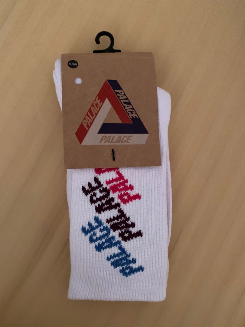 Palace repeat font socks white, Men's Fashion, Watches & Accessories ...