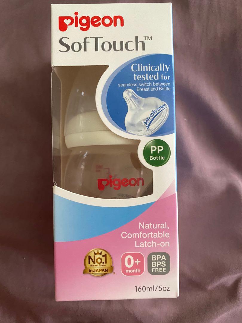 Pigeon SofTouch™ Wide Neck PP Nursing Bottle (160ml), Babies & Kids, Nursing & Feeding ...